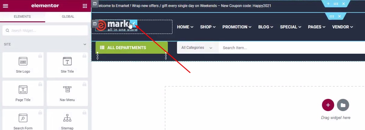 How To Change Website Logo Using Elementor s Theme Builder WPThemeGo Documentation